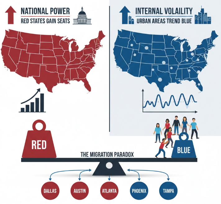 Red States to Gain, Blue States to Lose in 2030 House Reshuffle